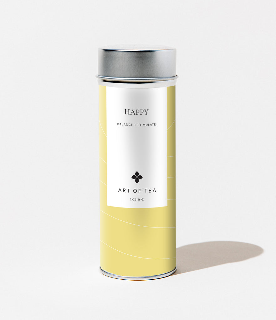 Happy Tea | Set of 6 Tall Retail Canisters – Art of Tea - Wholesale